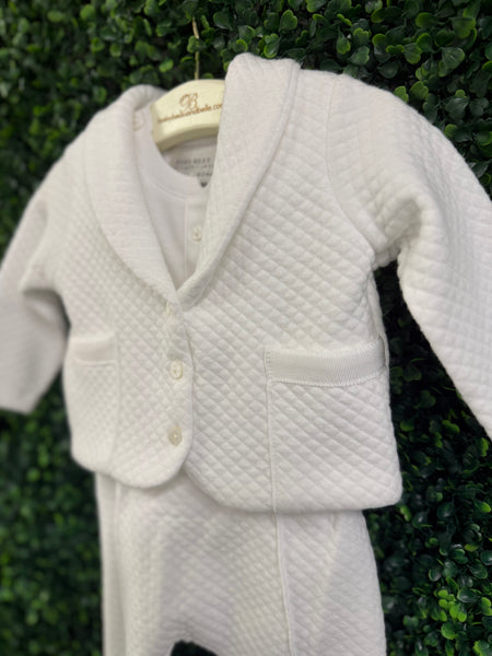 Boys’ Textured Cotton 4 Piece Suit with Newsboy Cap – Sara's Children's ...
