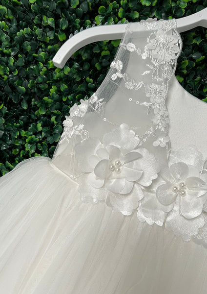 Teter Warm Tulle & Floral Lace Dress-FS116 – Sara's Children's Boutique